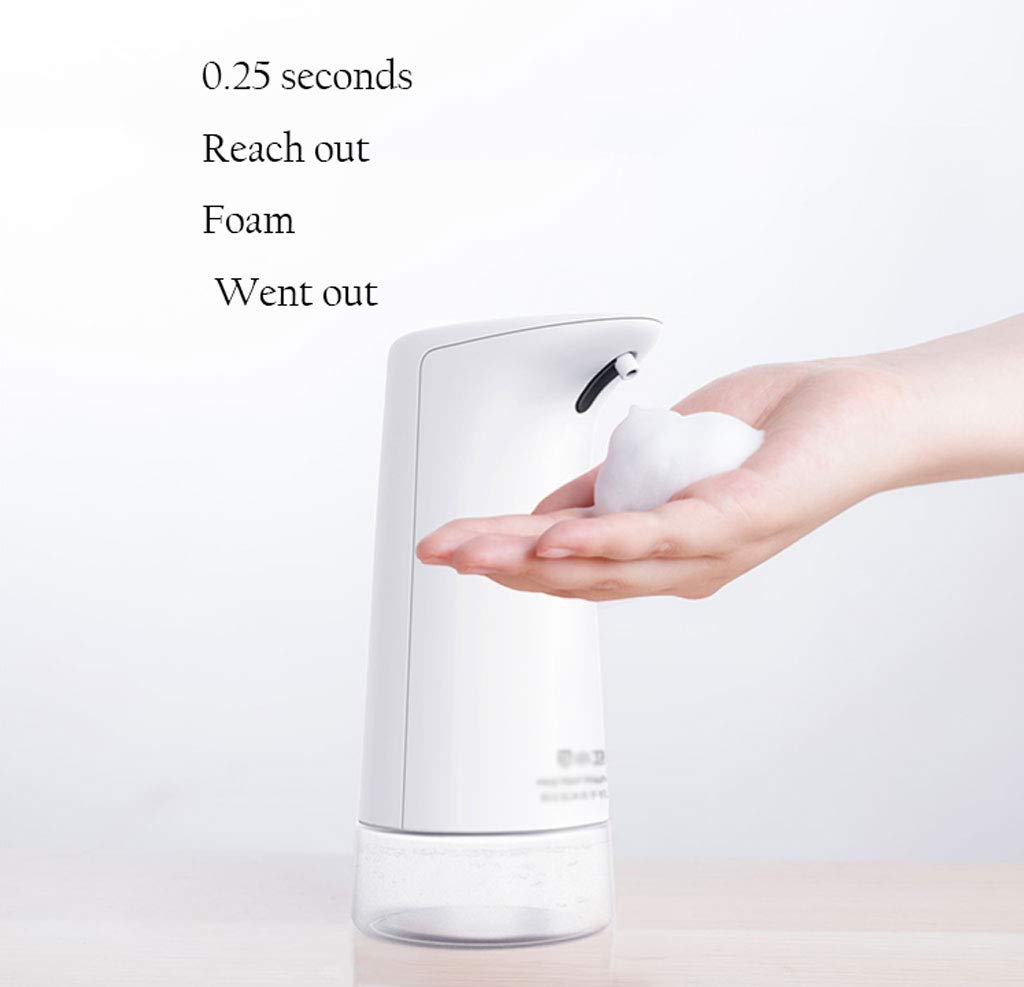 TGRTY Soap Dispenser Liquid Dispenser Induction Foam Dispenser Foam Dispenser Liquid Distributor Liquid Foam Dispenser Lotion Dispenser (Color : White)