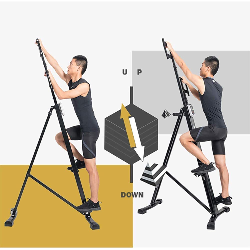 Vertical Climber Machine, Foldable Stair Stepper, Folding Vertical Climber Stepper Cardio Workout Fitness Gym for Home Gym