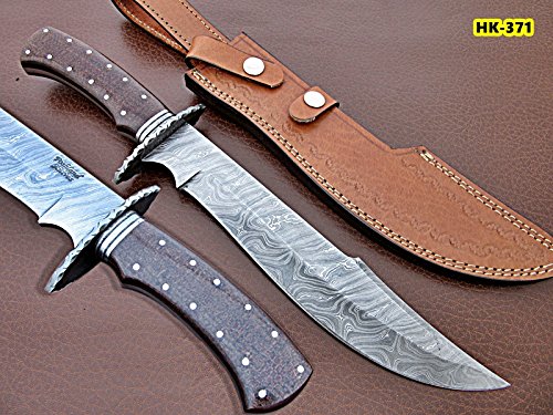 Poshland RG-57 Handmade Demascus Steel 15 Inches Bowie Knife - Beutifull Jute Micarta Handle with Demascus Guard & Bolster