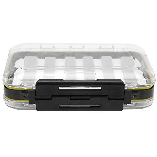 Ueohitsct Fly Fishing Box ABS Two‑Sided Transparent Lures Storage Case Fishing Gear Accessories
