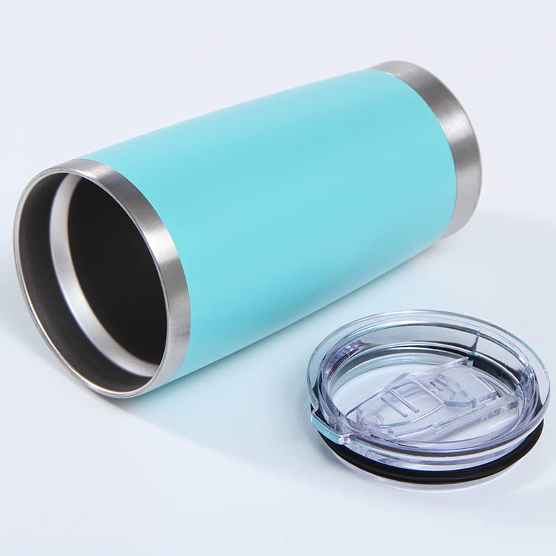 Splash Resistant Tumbler Lids 20 oz 2 Pack,Tumbler Lids Spillproof 20 oz For Ye-ti Rambler, Old Style RTIC, Ozark Trails and more Cooler Cup (Transparent Slide, 20 OZ 2 Pack)
