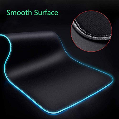 S & E TEACHER'S EDITION Gaming Mouse Pad, Soft LED Light Mouse Pad, Black Premium-Textured Mouse Mat, with 8 Lighting Modes, 10 x 12 Inch, Christmas