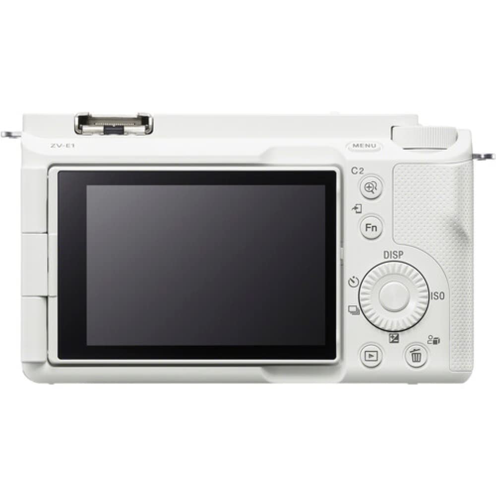 Sony ZV-E1 Mirrorless Camera with 28-60mm Lens | White Bundle with 64GB Memory Card + Photo Starter Kit (11 Pieces) + Camera Case + Cleaning Cloth (6 Items)