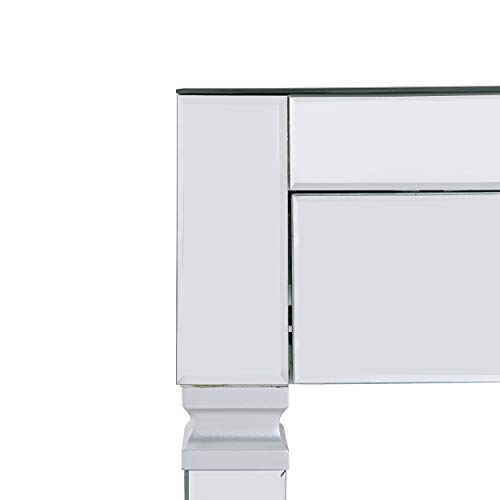 SEI FURNITURE Darien Mirrored Desk, Silver