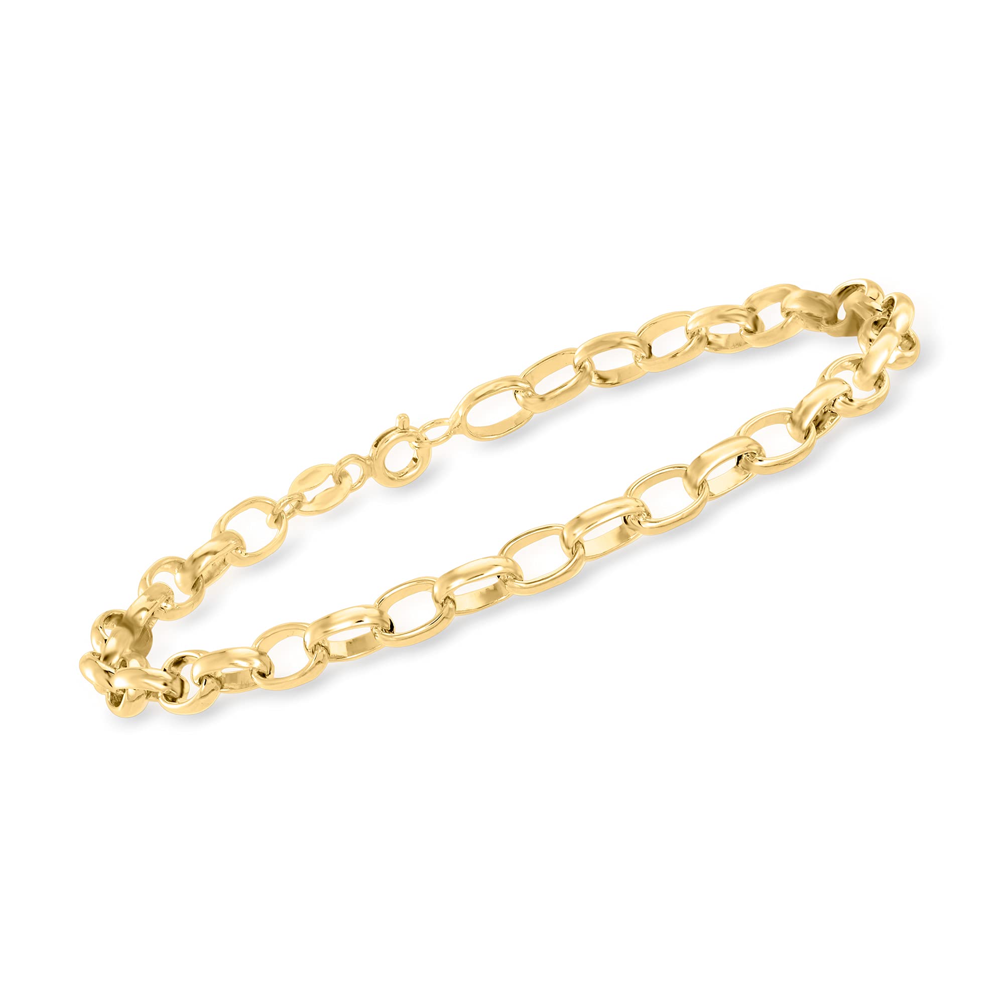 Ross-Simons Italian 14kt Yellow Gold Cable-Link Bracelet. 8 inches