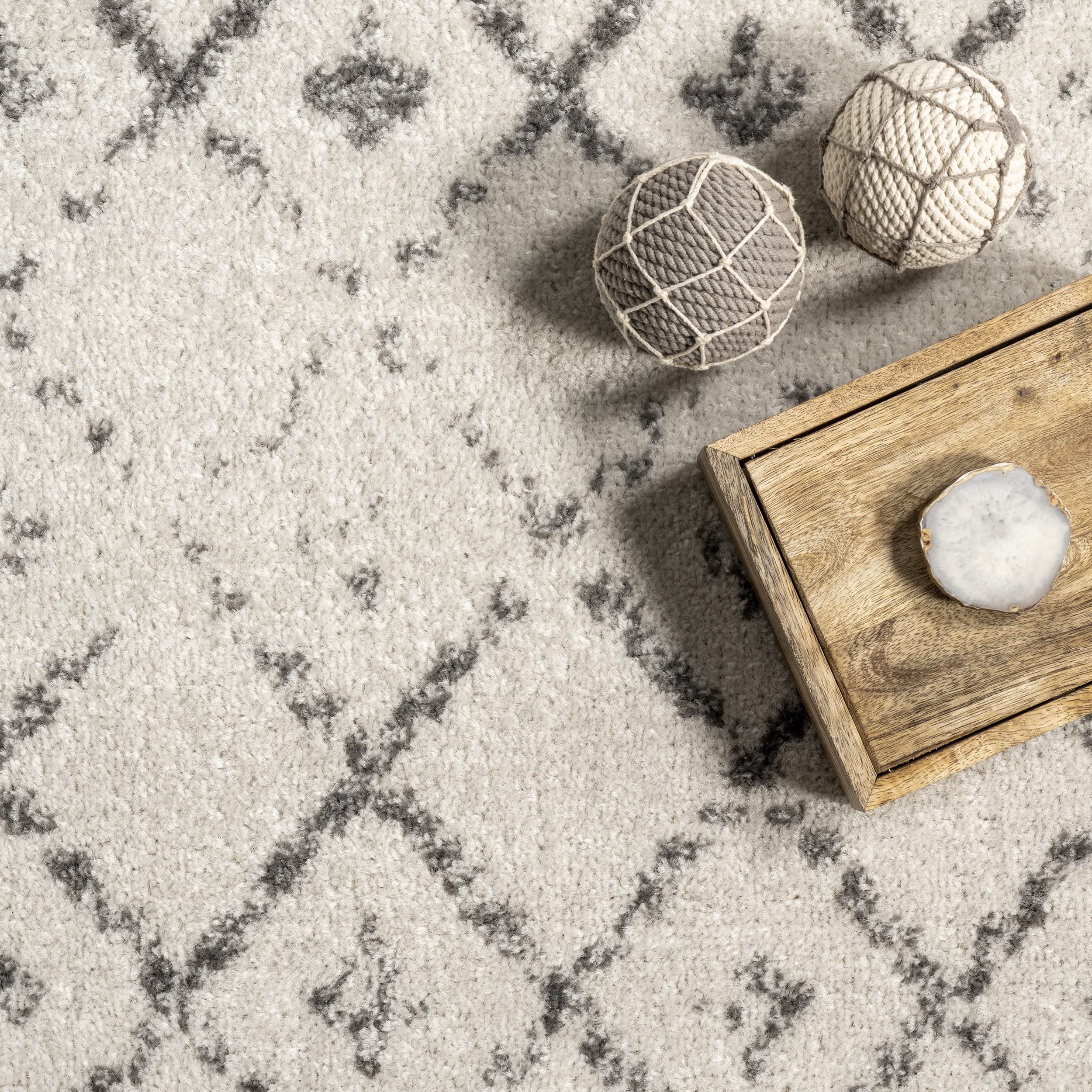 nuLOOM 5x7 Moroccan Blythe Area Rug, Grey, Faded Bohemian Design, Stain Resistant, For Bedroom, Dining Room, Living Room, Hallway, Office, Kitchen, Entryway