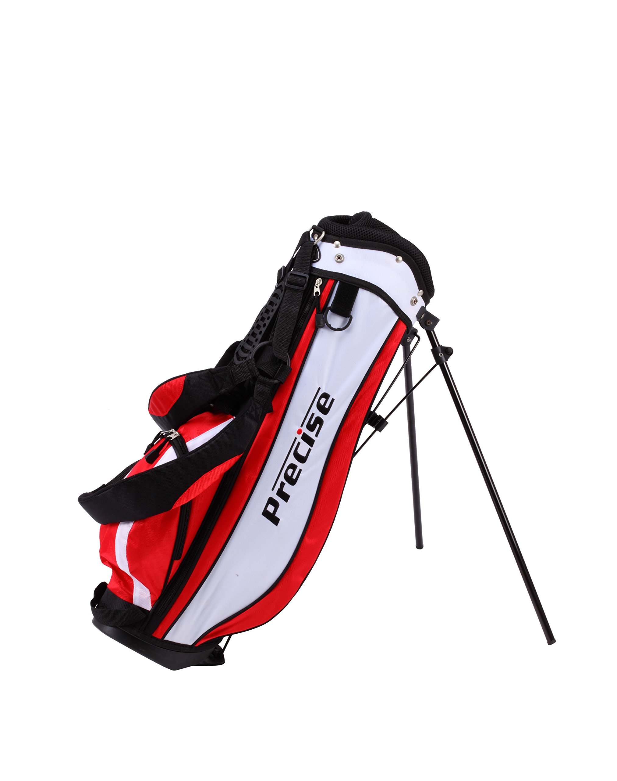 Precise X7 Junior Complete Golf Club Set for Children Kids - 3 Age Groups Boys & Girls - Right Hand & Left Hand! (Red Ages 6-8, Left Hand)