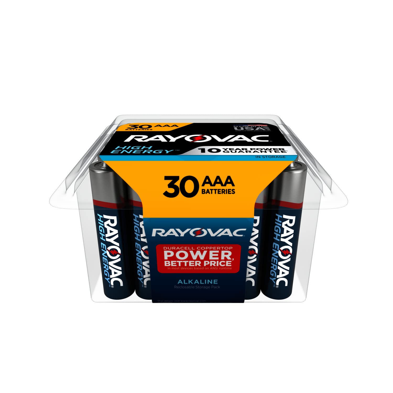 Rayovac High Energy AAA Batteries (30 Pack), Alkaline Triple A Batteries