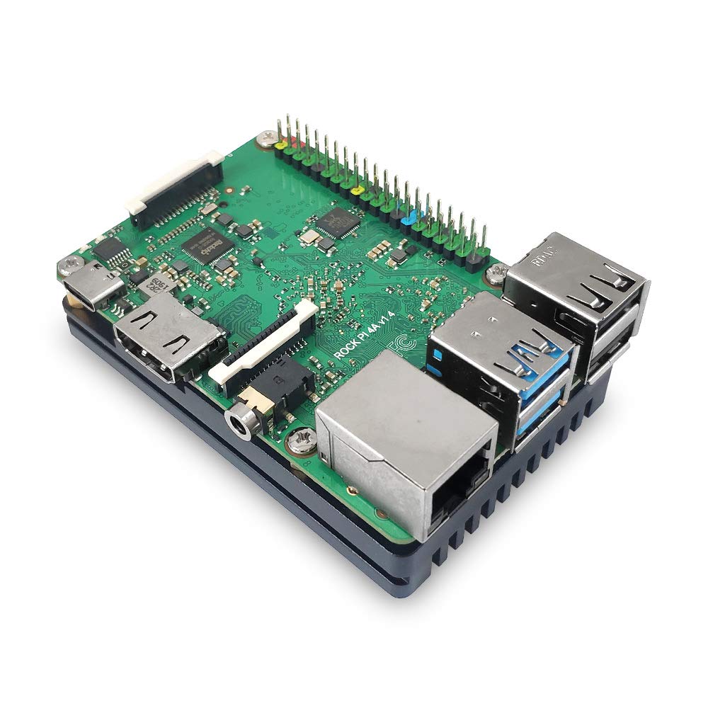 RockPi Case for Rock PI 4A/B V1.4 Rockchip RK3399 ARM Cortex Six Core SBC/Single Board Computer(Board Not Included)