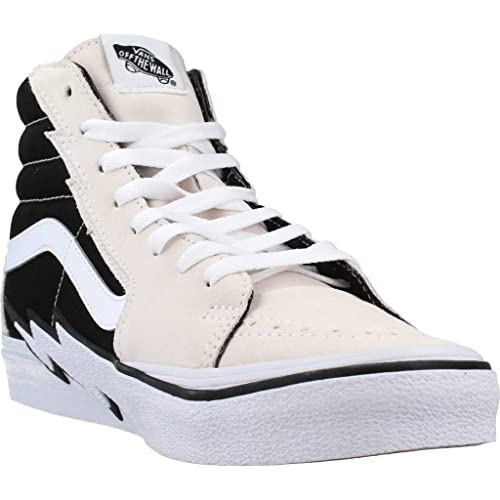 Vans Unisex Sk8-Hi Bolt Antique White and Black Skate Shoes 10.5