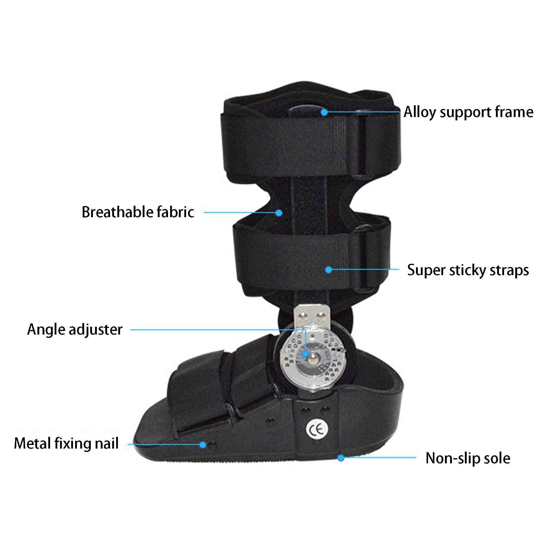 WILLQ Healing Boot Medical Recovery Protection for Ankle Sprains Fractures Tendon Ligament Post-op Rehab Toe Foot Ankle Injuries Foot Stabilizer Broken Toe Walking Boots for Men Women,Lager