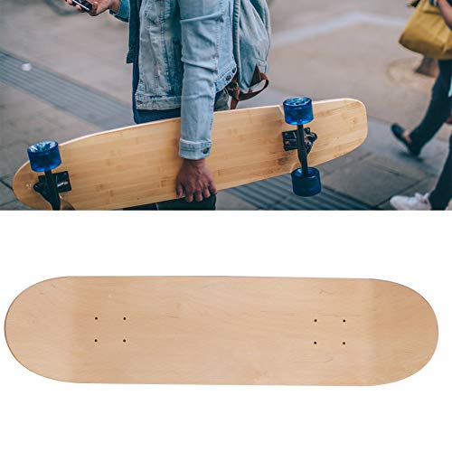 Tbest Skateboard Deck, Blank Double-Warped Skateboard Deck Concave Board Accessory for Skate Scooter Electric Car Scooter Supplies