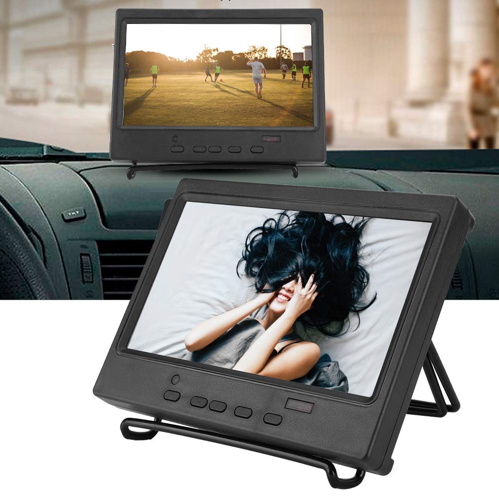 Serounder Portable 7 Inch Monitor 1024x600 Resolution 16:9 Full HD LCD Screen Display with Foldable Bracket Support/VGA/AV Input for, for PS4, Car Display,