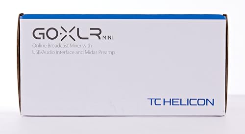 TC Helicon GoXLR MINI Online Broadcast Mixer with USB/Audio Interface and Midas Preamp, Officially Supported on Windows