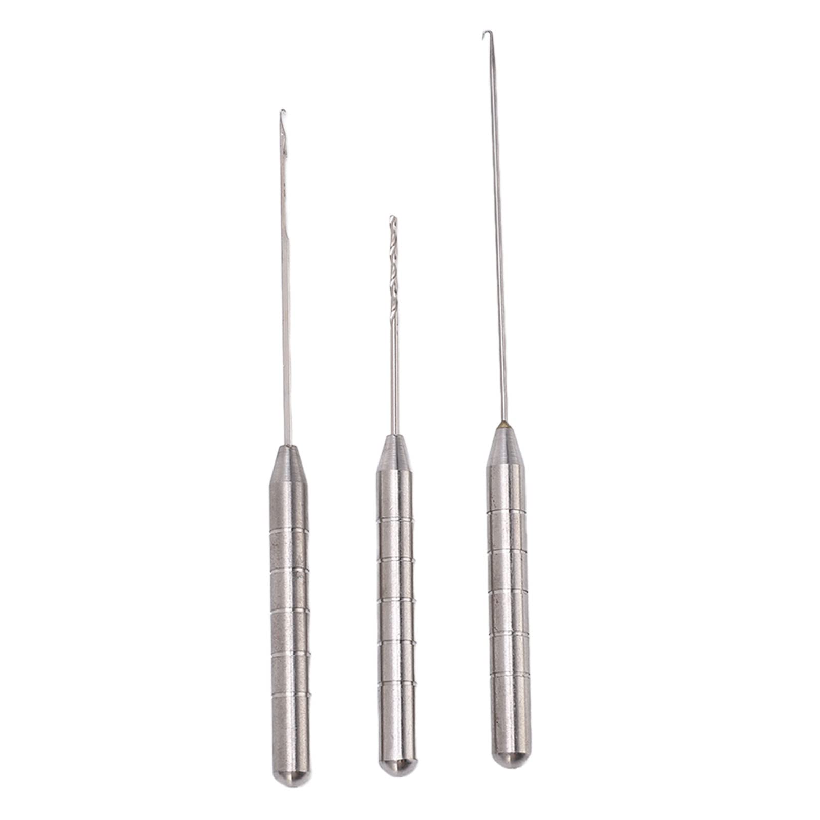 Vifemify Bait Pin Set 3 in 1 Combo Set Aluminum Carp Drill Fishing Tackle Rigging Tool Kit Bait Pins for All Kinds of Fish