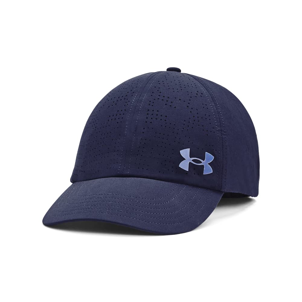 Under Armour Women's Iso-chill Breathe Adjustible Hat, Midnight Navy (410)/White, One Size Fits Most