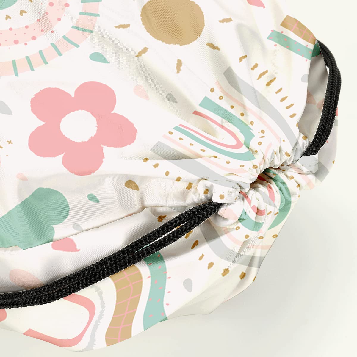 zcyxuuw Drawstring Backpack Drawstring Bag String Bag Cinch Bag Sackpack Gym Sports Travel Backpack for Women Men Lightweight Yoga Dance Bag Boho Rainbow Feather Butterfly Flower Decor