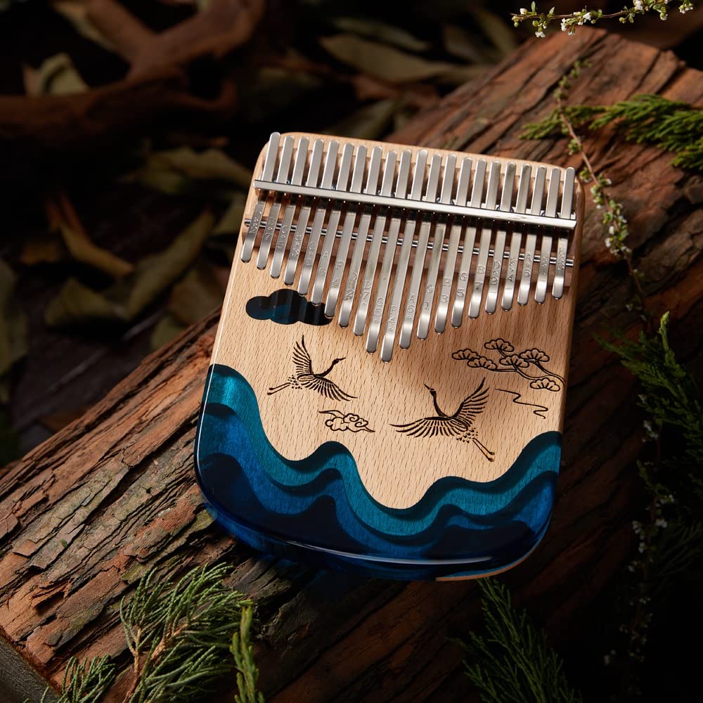 WSSBK 21 Key Kalimba Thumb Finger Piano Kalimba Resin Wood Mbira Keyboard Gifts with Bag Accessories