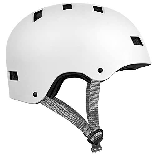 Retrospec cm-1 Bicycle/Skateboard Helmet for Adult Commuter, Bike, Skate , Matte White, 59-63cm / Large