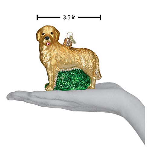 Old World Christmas Ornaments: Dog Collection Glass Blown Ornaments for Christmas Tree, Golden Retriever