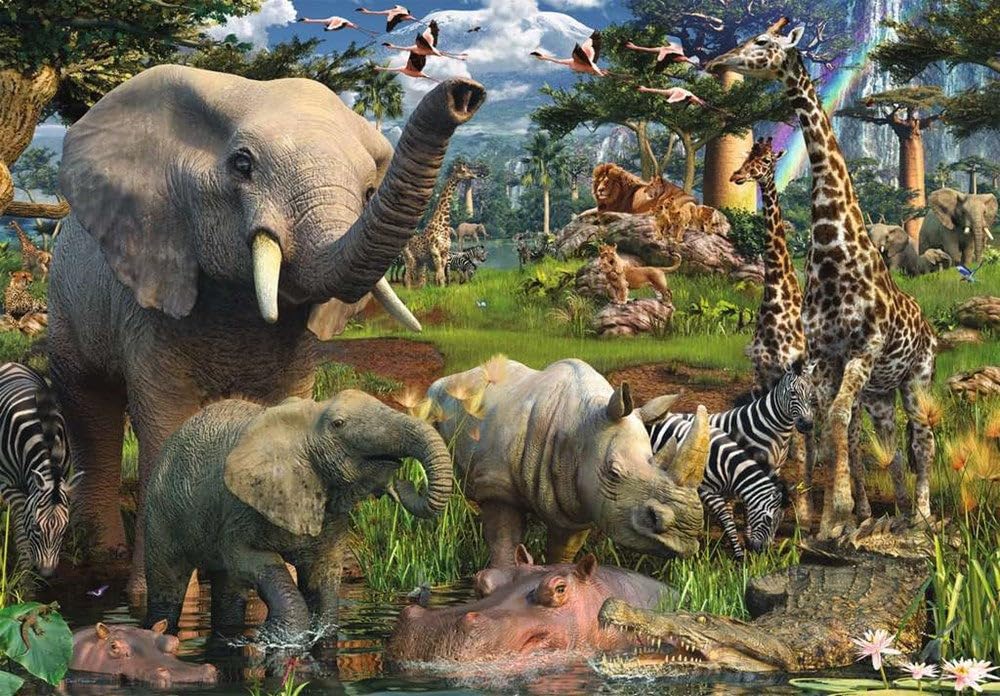 Ravensburger at The Waterhole - 18000 Piece Jigsaw Puzzle for Adults β Softclick Technology Means Pieces Fit Together Perfectly (17823)