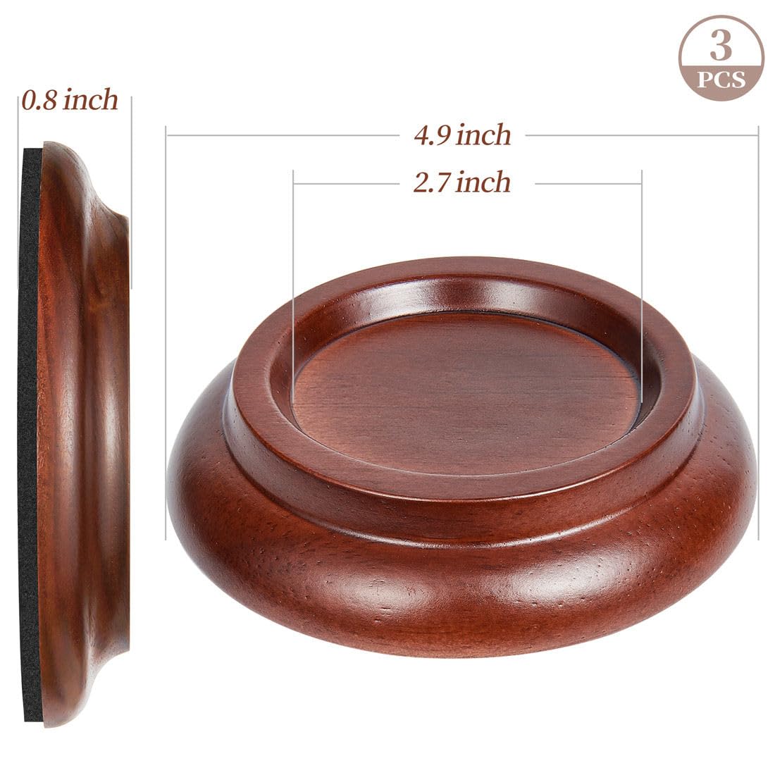 Piano Caster Cups Grand Piano Caster Cups Wood coasters Cups Piano Caster Pads for Grand Piano