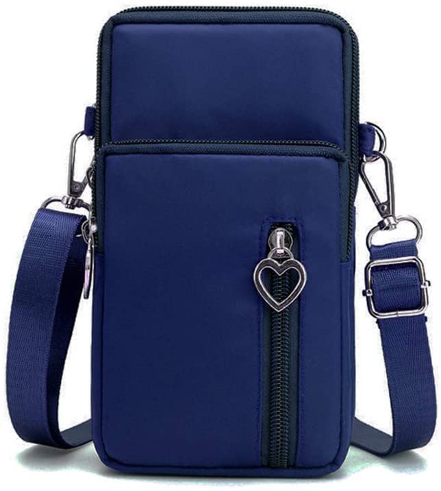 Women Crossbody Cell Phone Purse Wristband Sport Armband Wallet Bag Zipper Nylon Handbags