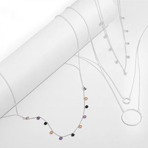 Silpada 'Marvel Around' Cubic Zirconia Necklace in Sterling Silver, 15" + 2"