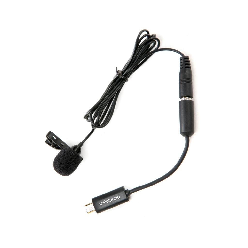 Polaroid Omni-Directional Condenser Lavalier Microphone For SLR Cameras, GoPro Action Cameras & Camcorders - Includes GoPro Mic Adapter For HERO 4, 3, 3+