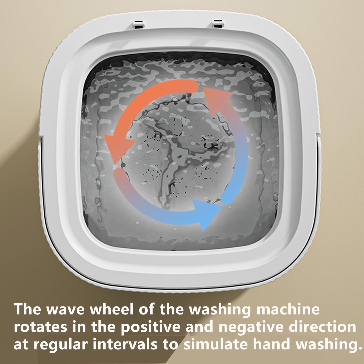 Portable Washing Machine With Drain Basket, 11L Mini Folding Washing Machine, Mini Portable Washer and Dryer for Apartments, Dorm, Camping, RV, Travel (White-PP)