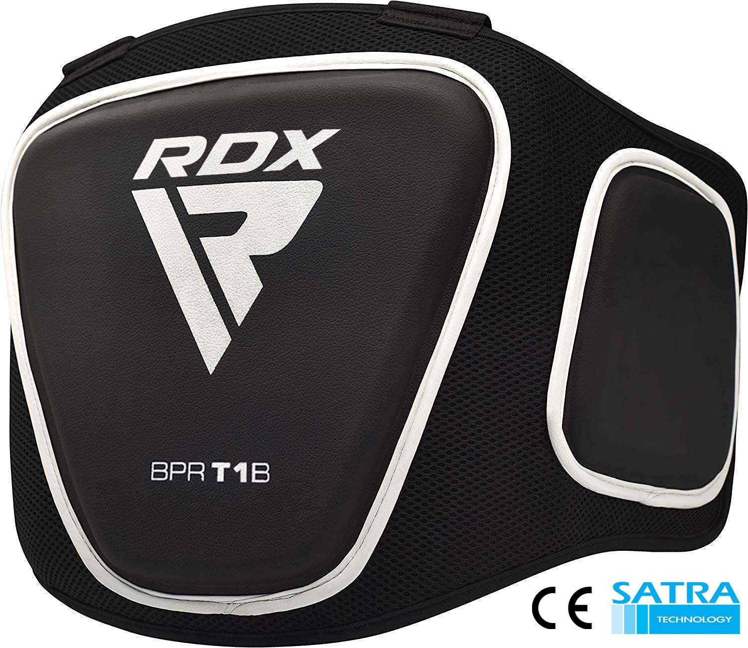 RDX Belly Pad Protector MMA Kickboxing, Maya Hide Leather Rib Shield, Body Target Chest Guard Armour with Shoulder Straps for Boxing Muay Thai Punching Coaching Martial Arts Taekwondo Training