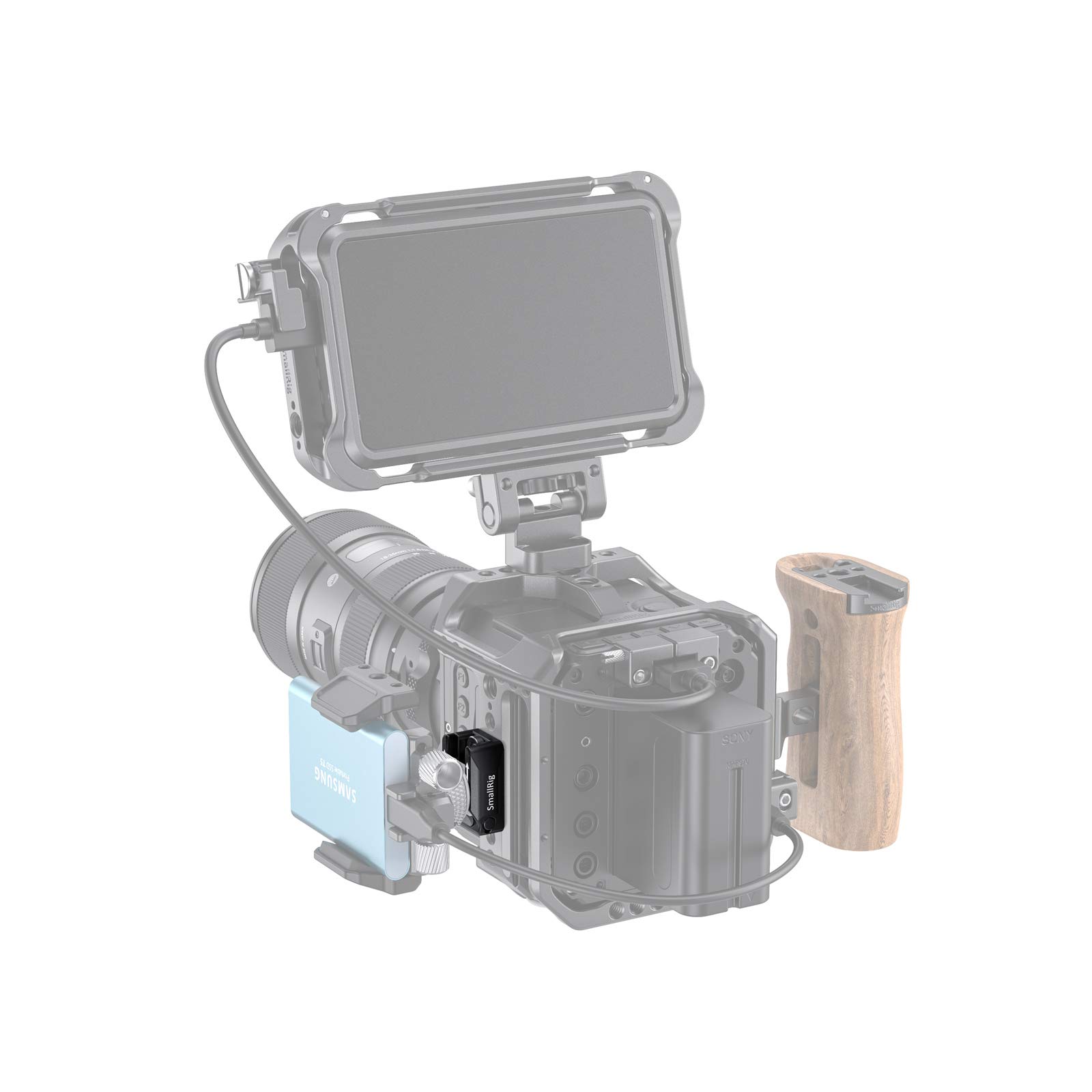 SmallRig Cold Shoe Mount Adapter with Safety Release for Camera Cage Flash LED Monitor - BUC2806
