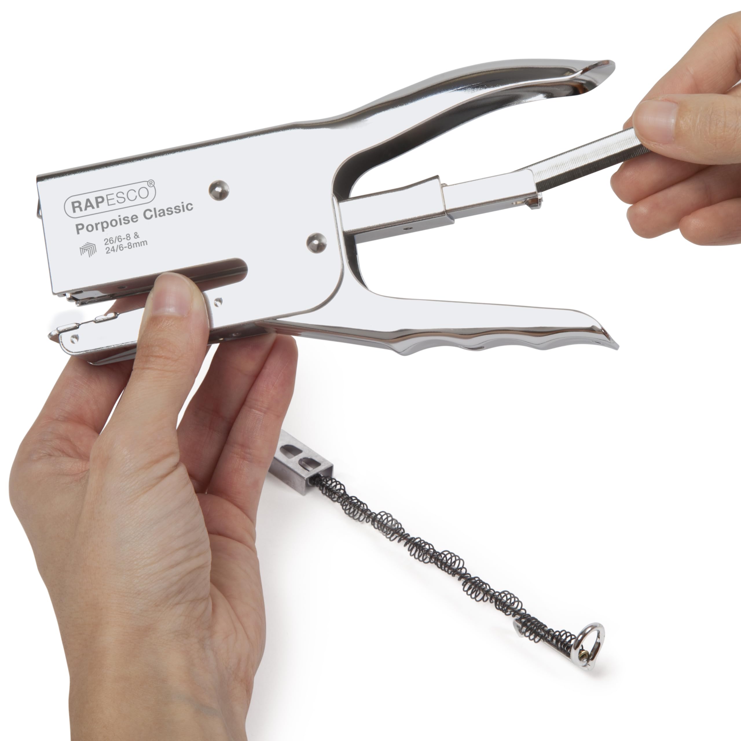 Rapesco R81000A3 Porpoise Staple Plier, 45 Sheet Capacity, Chrome