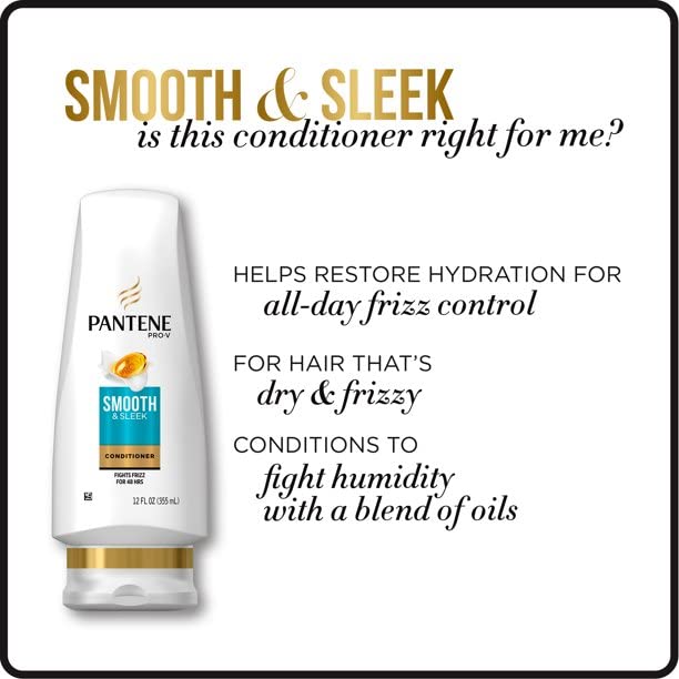 Pantene Pro-V Thick Hair Smooth & Sleek Conditioner with Argan Oil - 12 oz - 2 pk