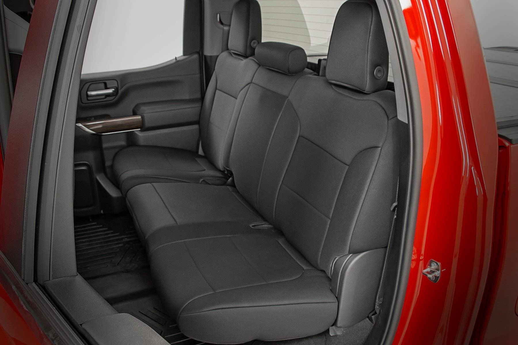 Rough Country Neoprene Seat Covers for Chevy/GMC 1500 (2019-2024) - UV & Water Resistant Silverado Seat Covers, Foam Padded Seat Covers for Trucks Full Set - Front & Rear Seat Covers