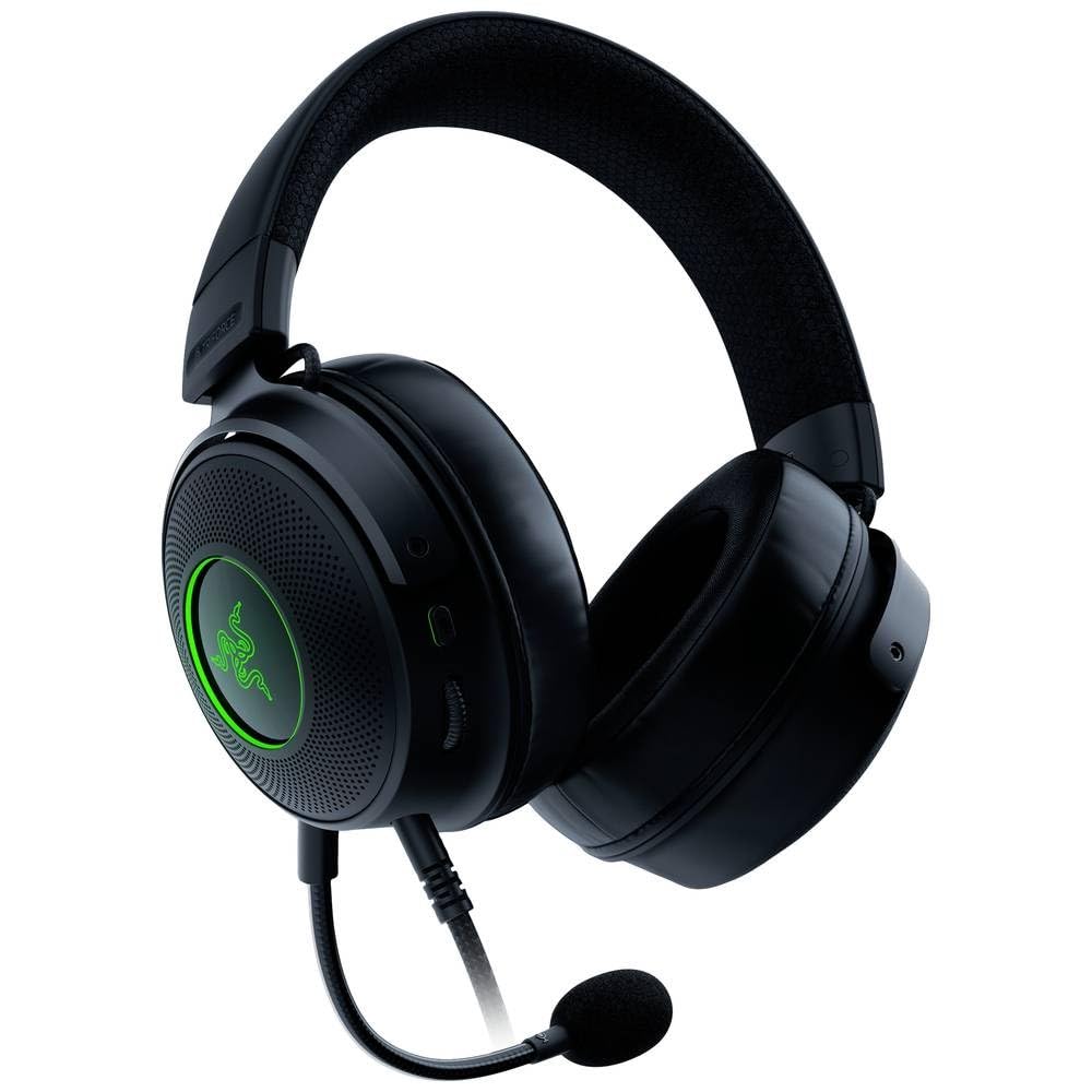 Razer Kaira X Wired Headset for Playstation 5, PC, Mac & Mobile Devices: Triforce 50mm Drivers - HyperClear Cardioid Mic - Flowknit Memory Foam Ear Cushions - On-Headset Controls - White/Black