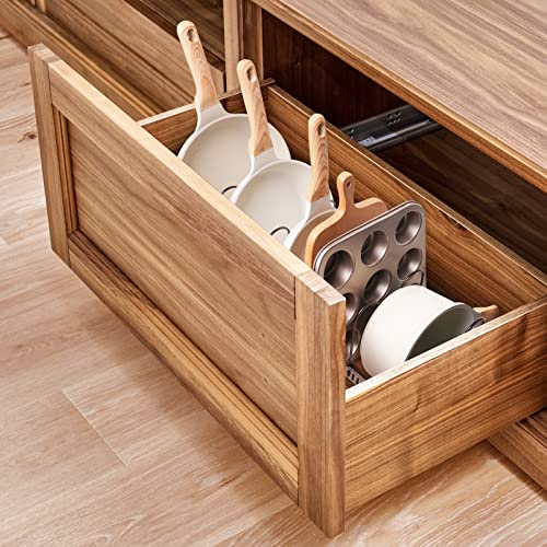 Tomorotec 7+ Pot and Pan Organizer for Cabinet Lid Holder Expandable, Cabinet Pot Lid Storage Rack Organizer for Frying Pan Kitchen(Bronze)