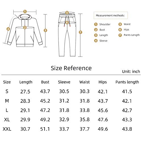 TOLOER Men Gym Contrast Jogging Suits Sets Warm Tracksuit Running Walking Jacket and Pants Gray Small