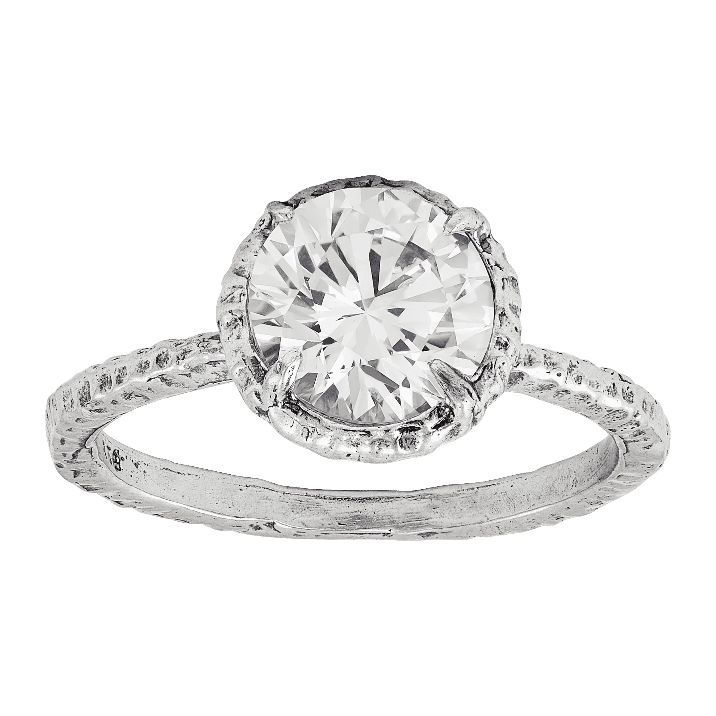 Silpada 'Twinkle Twinkle' Cubic Zirconia Solitaire Ring in Sterling Silver, Size 8, Size 8