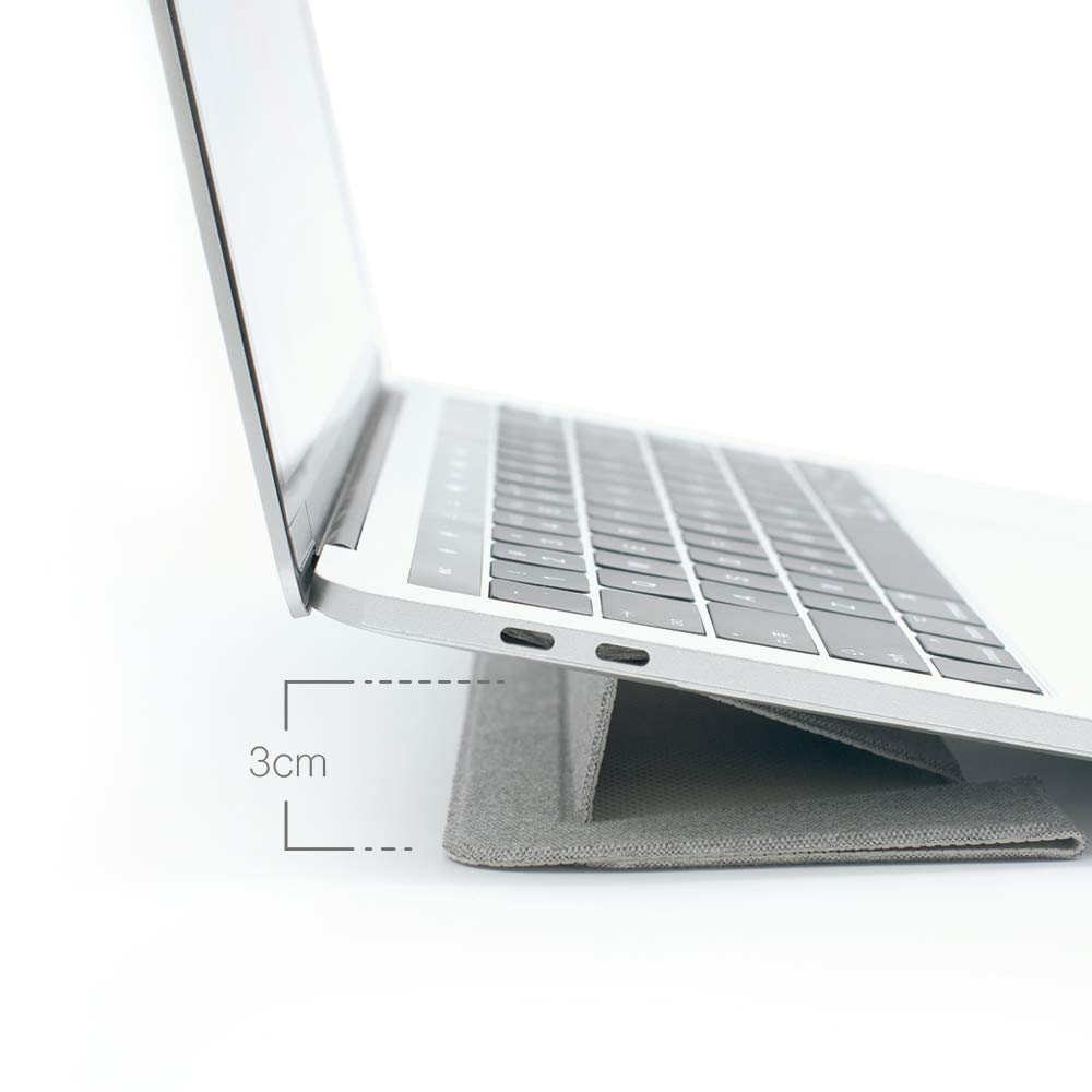 SenseAGE Flat Foldable Laptop Stand, Invisible Lightweight Laptop Stand, Anti-Slide and Portable Notebook Stand, Compatible with MacBook Air/MacBook Pro, Tablets and Laptops up to 15.4β, Denim Grey