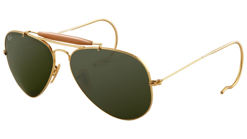 Ray-Ban Outdoorsman 3030 Aviator Sunglasses with Wire Wrap Ears