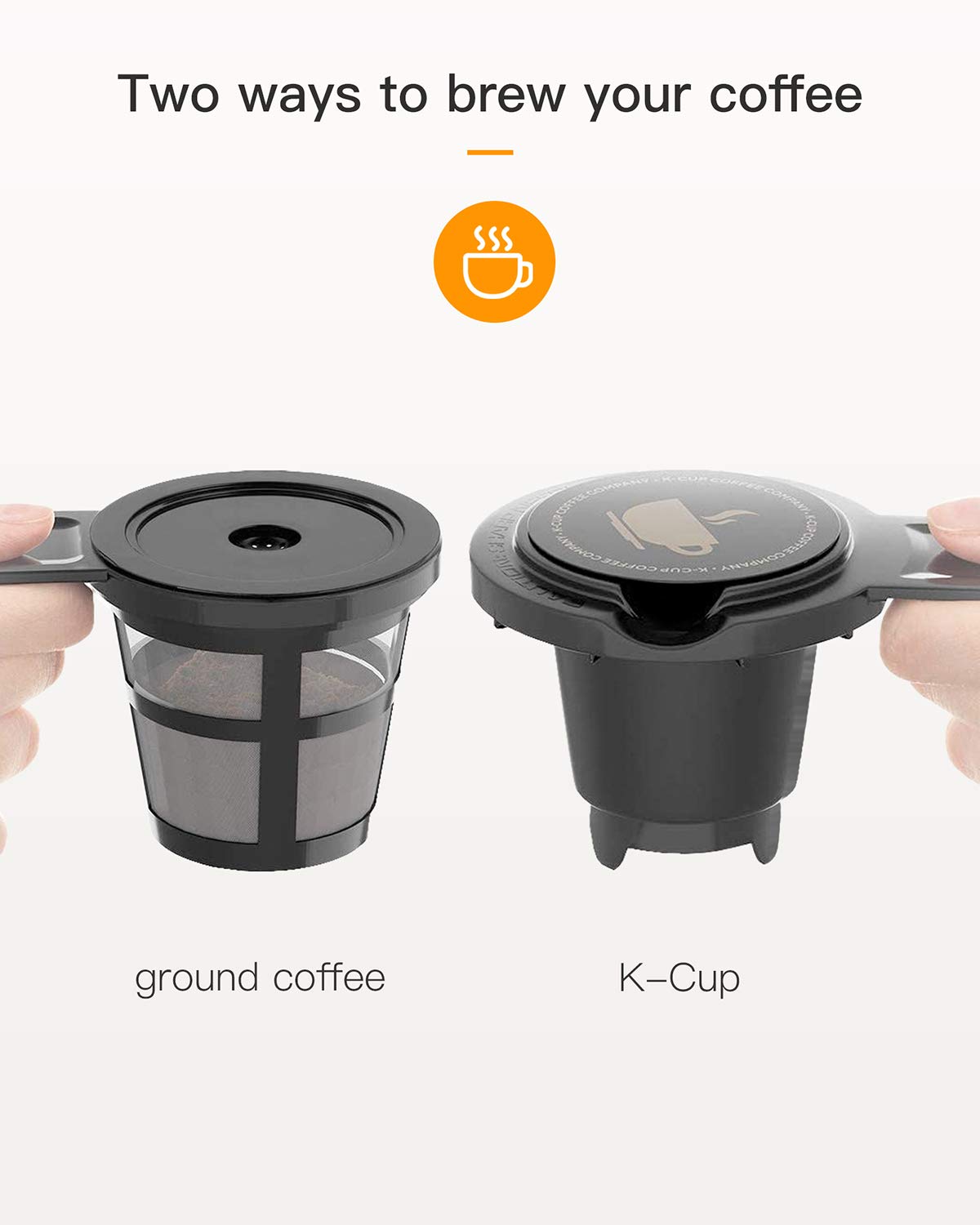 Single Serve Coffee Maker Brewer for K-Cup Pod & Ground Coffee Thermal Drip Instant Coffee Machine with Self Cleaning Function, Brew Strength Control