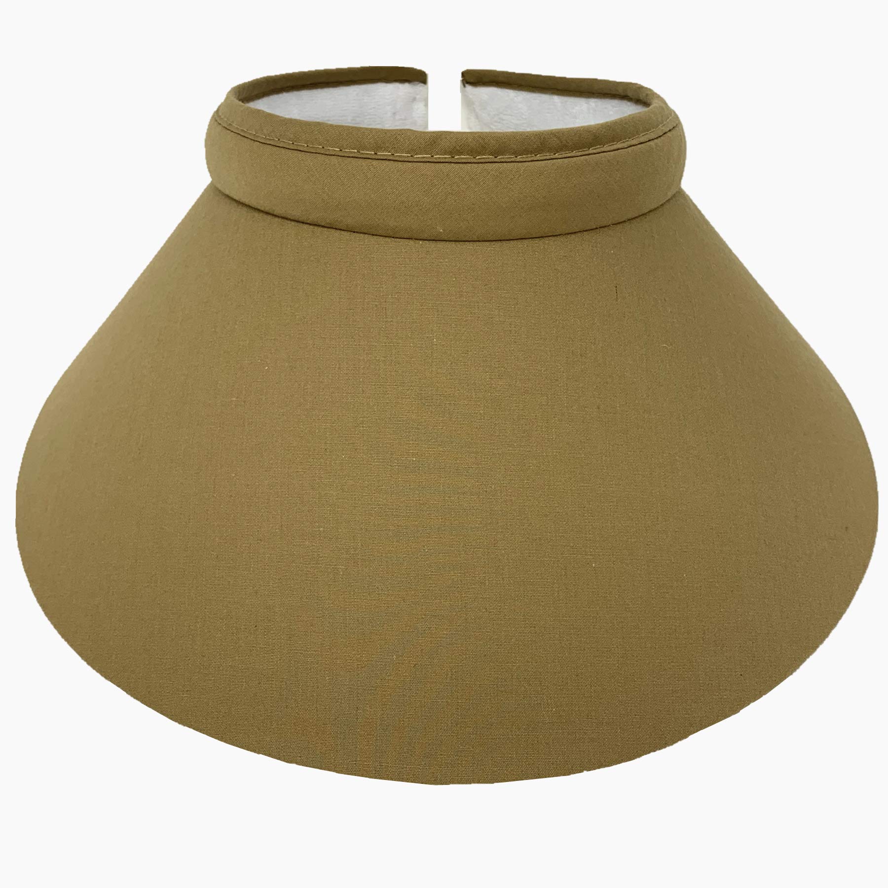 PRO.FASHION Women's Summer Sun UV Protection Visor Wide Brim Clip on Adjustable Stylish Beach Pool Golf Cap Hat (Khaki)