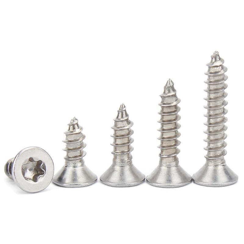 RAKTDA Hexagon Socket Screws 10pcs 304 Stainless Steel Screws Flat Head Hexagon Screws Countersunk Head Self-Tapping Nails Anti-Theft (Size : M5*12)