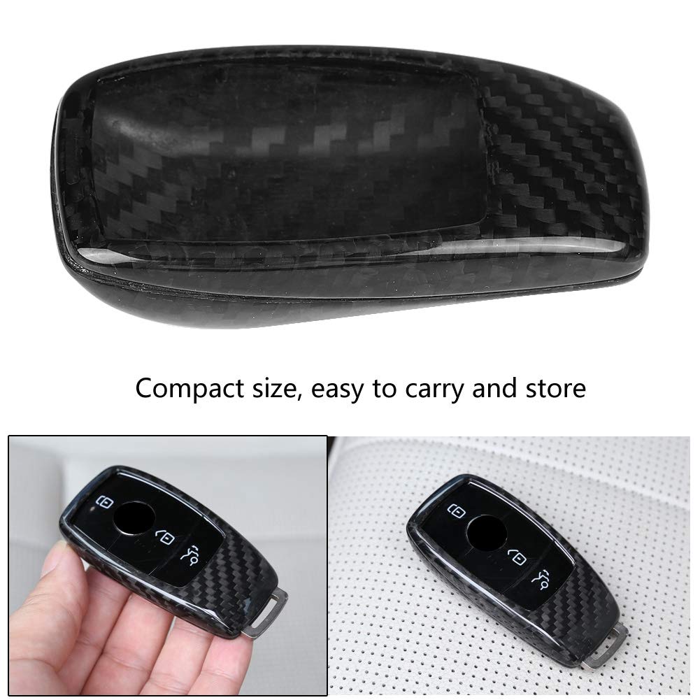Terisass Car Remote Key Fob Case Shell Repalcement Carbon Fiber Key Shell Case Cover Trim for Mercedes Benz E Class W213 2016 2017 2018 for Mercedes Benz S Class W222 2014 2015 2016 2017 2018