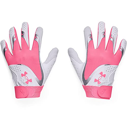 Under Armour Girls' Radar 20 Softball Gloves, Mojo Pink (641)/Mojo Pink, Youth Large