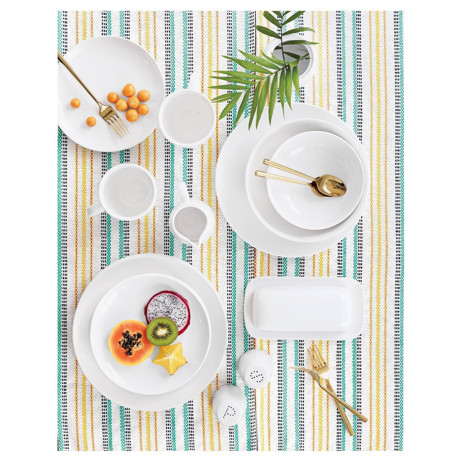 Porcelain 16pc Coupe Dinnerware Set White - Threshold