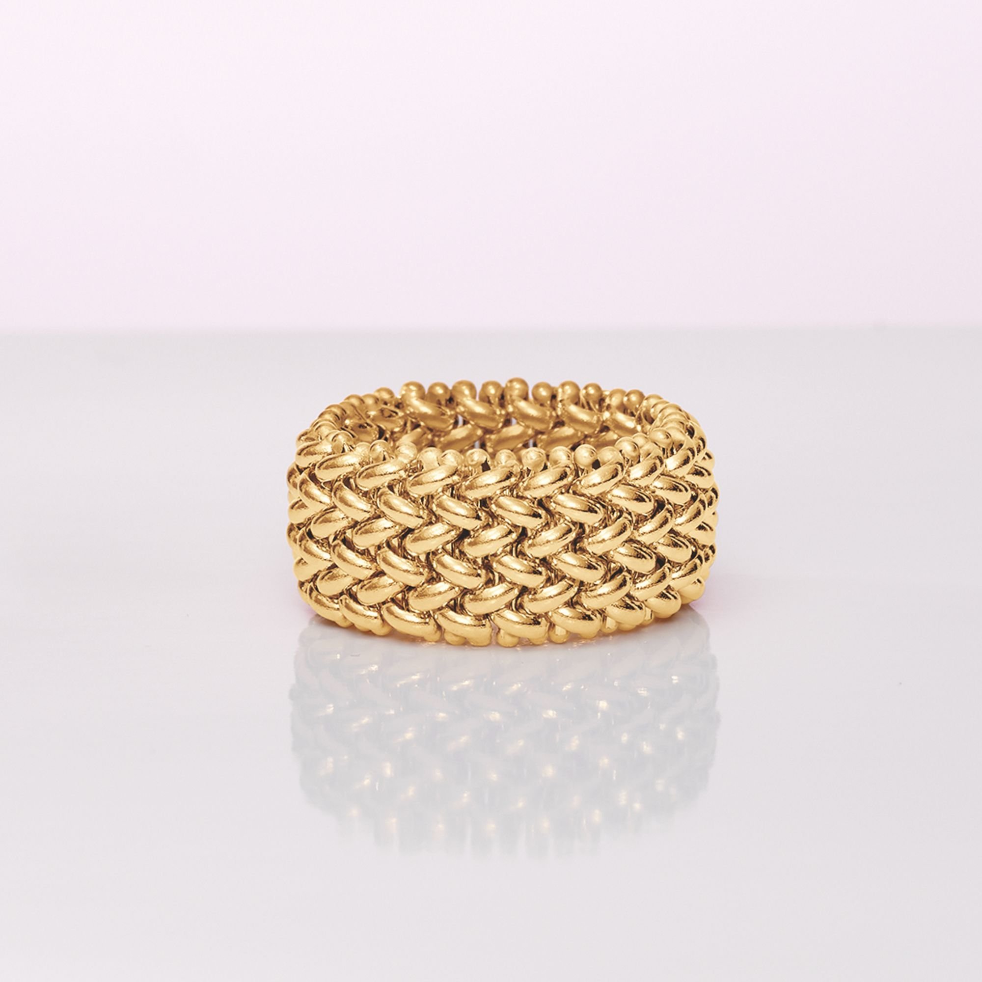 Ross-Simons Italian 14kt Yellow Gold Riso-Link Ring. Size 9