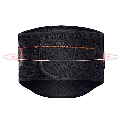 TANGIST Lower Back Back Support Lumbar Brace Self-heating Magnetic Therapy Injuries Sciatica Coccyx Scoliosis Herniated Disc Pain Relief (Size : L)
