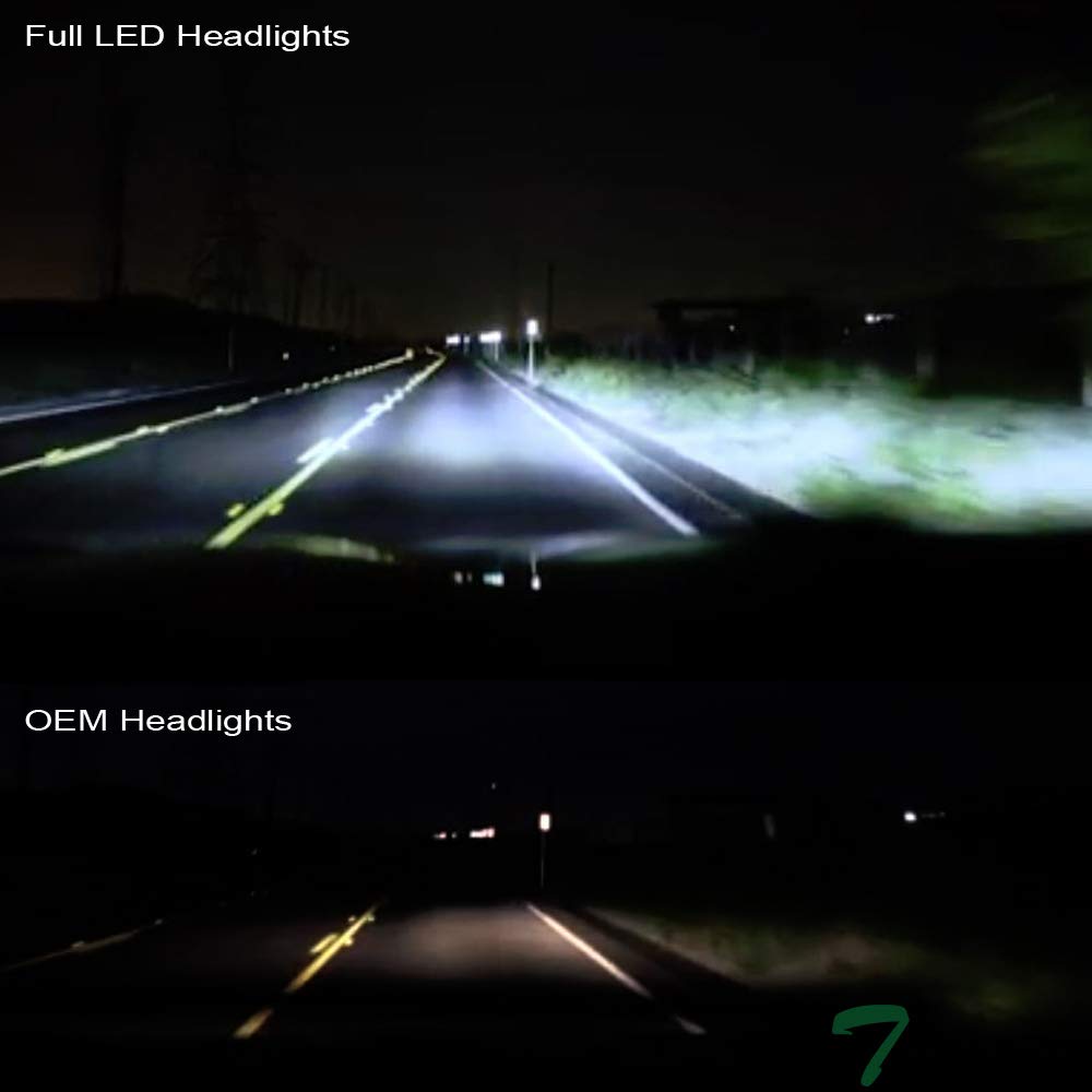 Sequential Black Housing Full LED Tri Projector Headlights Signal Lamps Amber Reflector nb Compatible With 15-17 Ford F150
